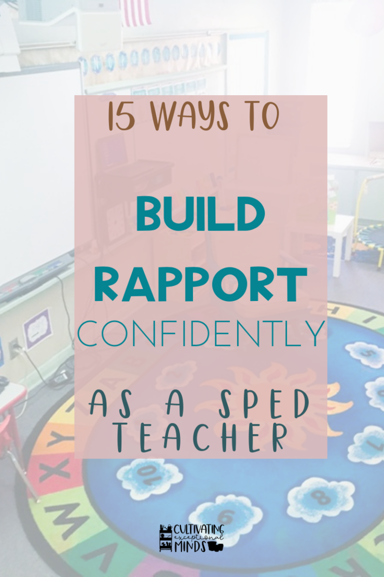 Be confident in building rapport with students and families ...