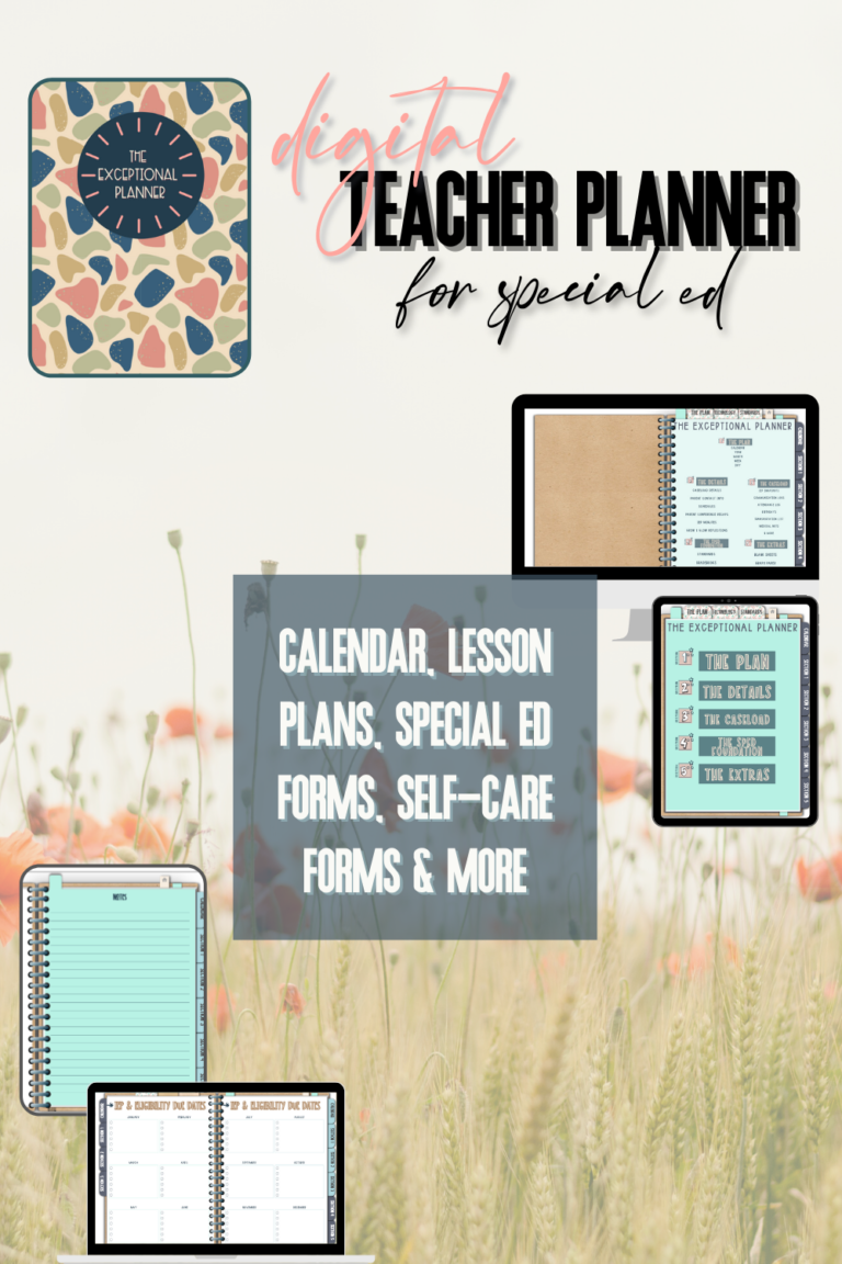 Digital Teacher Planner Helps SpEd Teachers • Cultivating Exceptional Minds