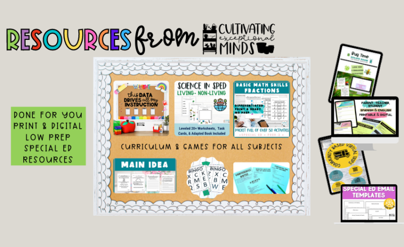 Special Ed Essentials- In The Shop • Cultivating Exceptional Minds