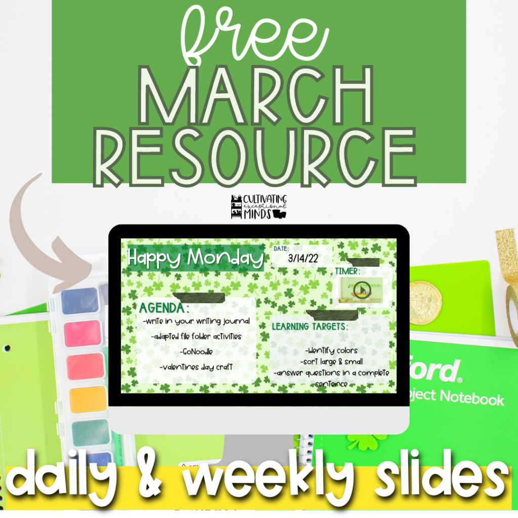March activities for special education classrooms • Cultivating ...