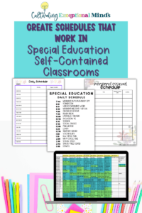 Using Schedules in Special Education Classrooms • Cultivating ...