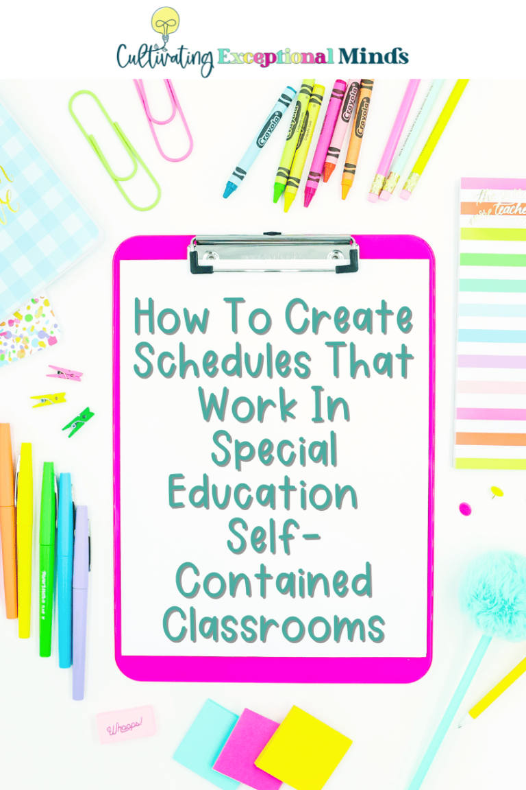 Using Schedules in Special Education Classrooms • Cultivating ...