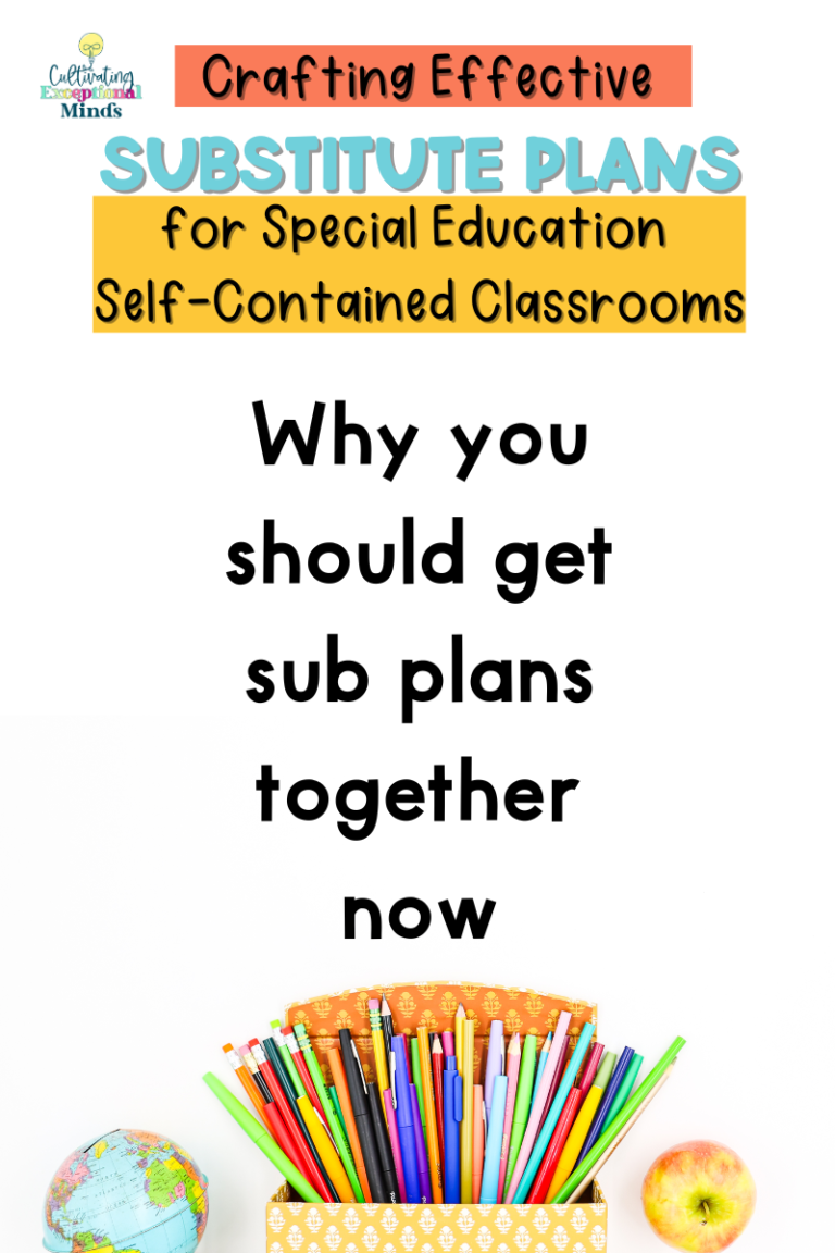 Crafting Effective Sub Plans Special Education Teacher's Guide ...