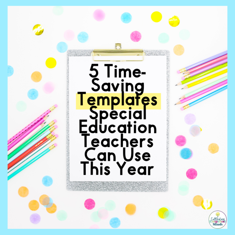 5 Time-Saving Templates Special Education Teachers Can Use This Year ...