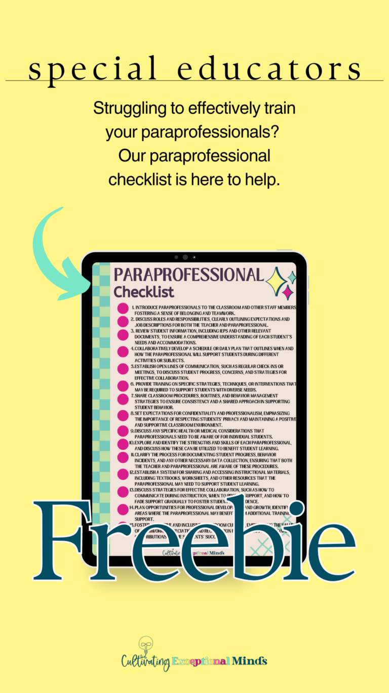 How to Train a Paraprofessional as a Special Education Teacher ...