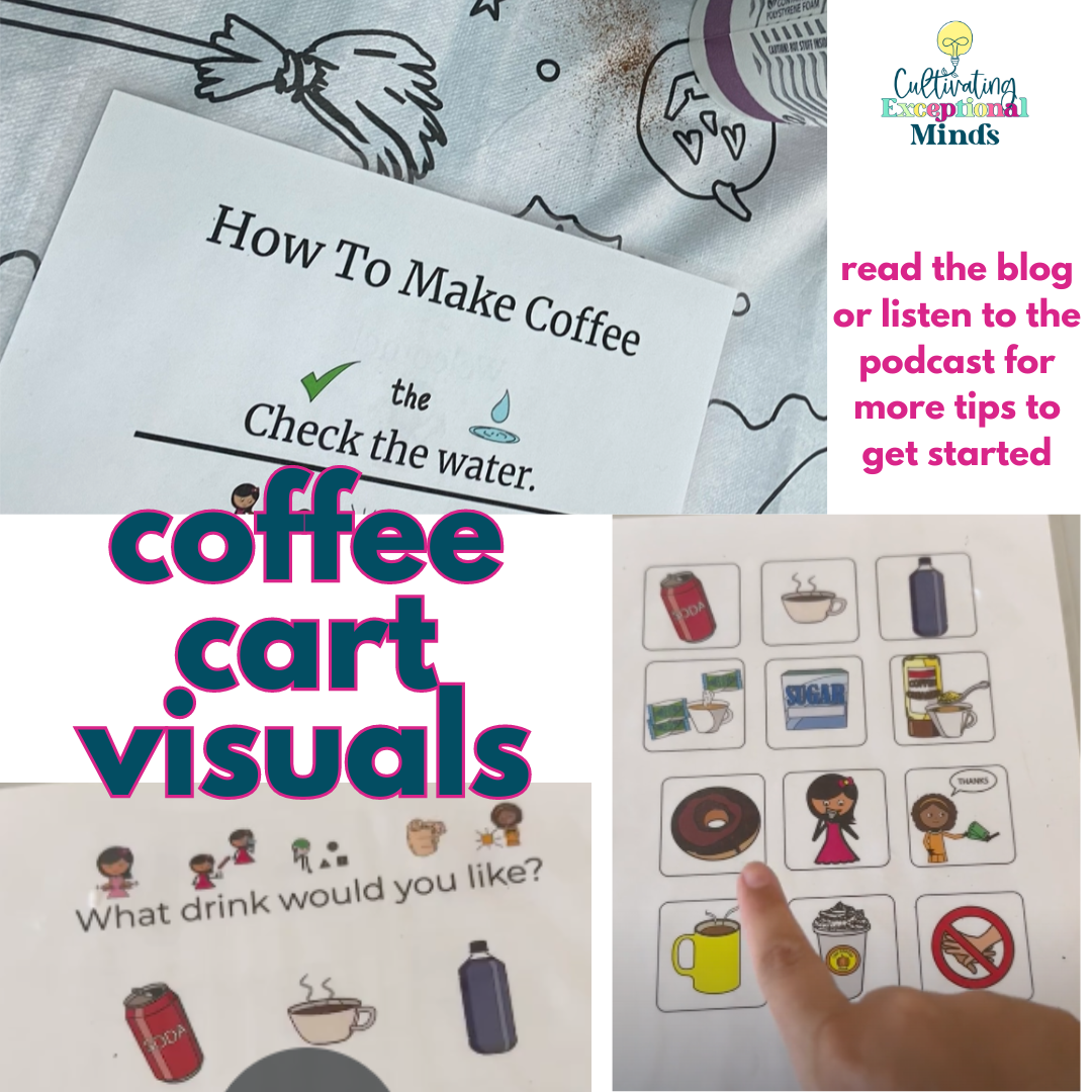 How to Set Up a school coffee cart setup for special education students ...