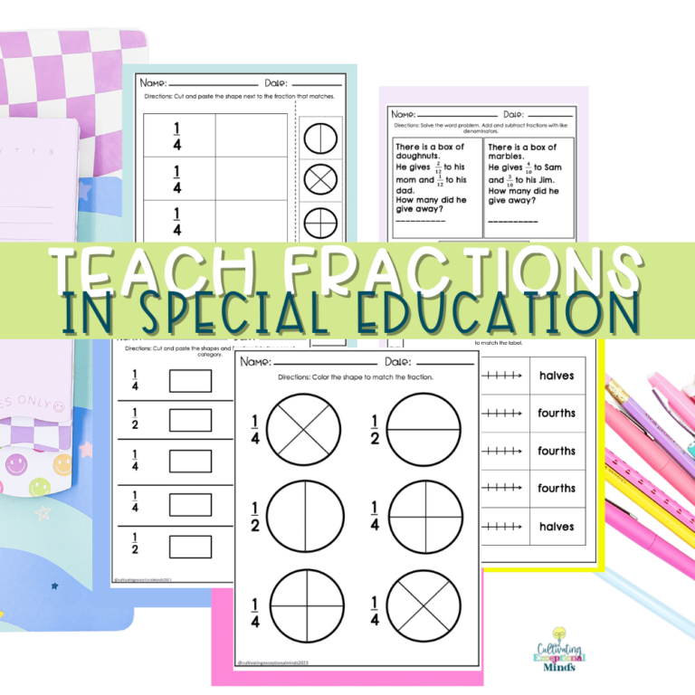 Teach Fractions in Special Education • Cultivating Exceptional Minds