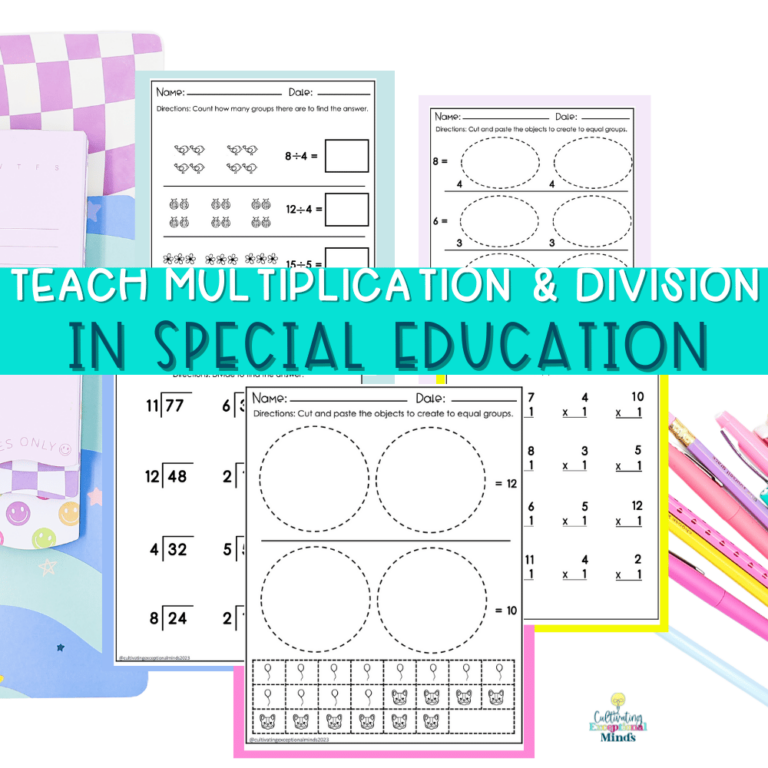 Teaching Multiplication and Division in Special Education • Cultivating ...