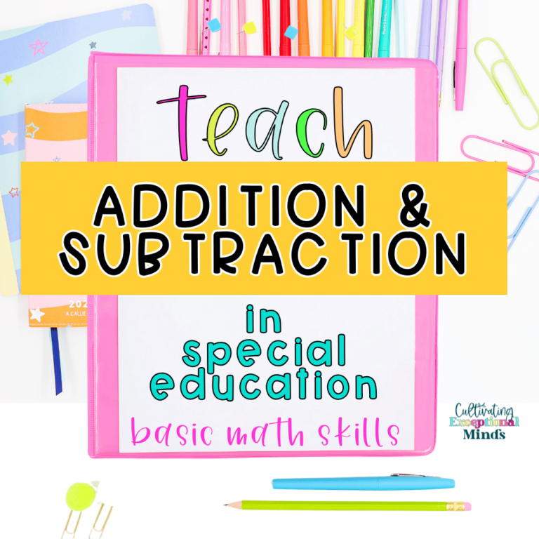 Teaching addition and subtraction in special education • Cultivating ...