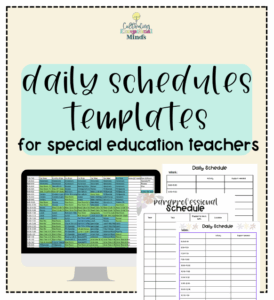 Schedules for Special Education Classrooms • Cultivating Exceptional Minds